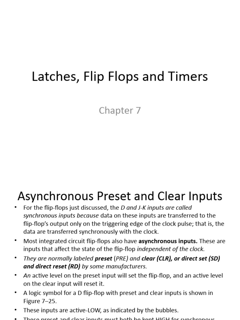 Lec 12 - Chap 7 (Asynch) | PDF