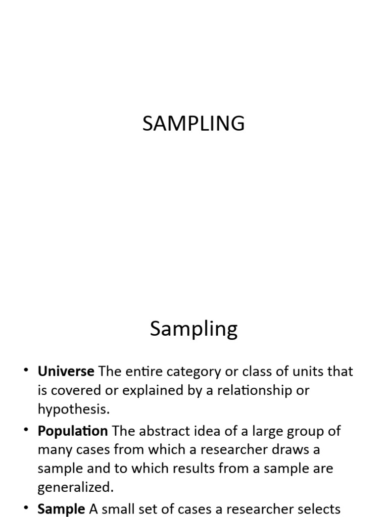 Sampling | PDF