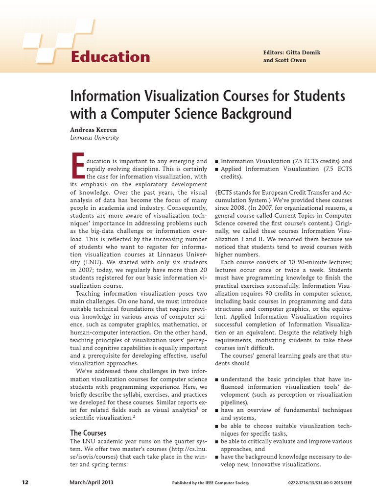 Information Visualization Courses For Students With A Computer Science Background | Download ...
