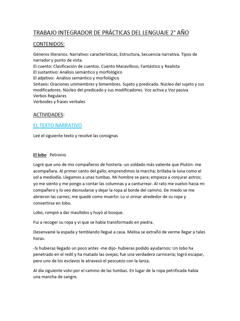 TP Integrador 2do Año 2021 | PDF