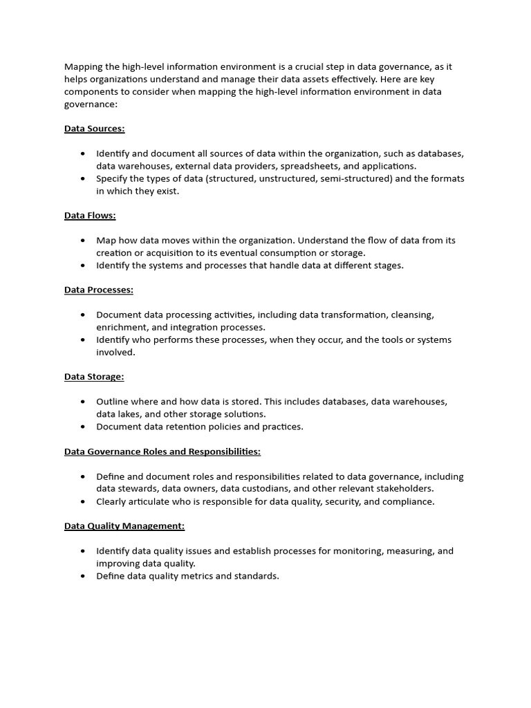 Mapping the high level Information | PDF