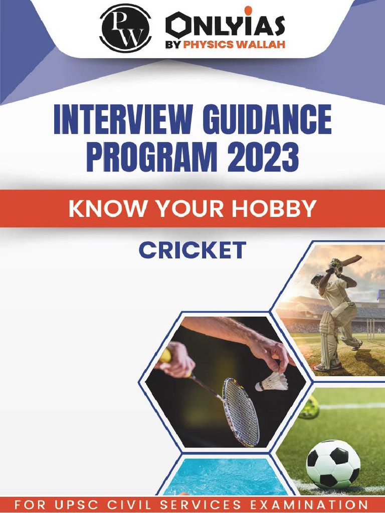 IGP 2023 Hobbies - Cricket | PDF | Cricket | Gambling