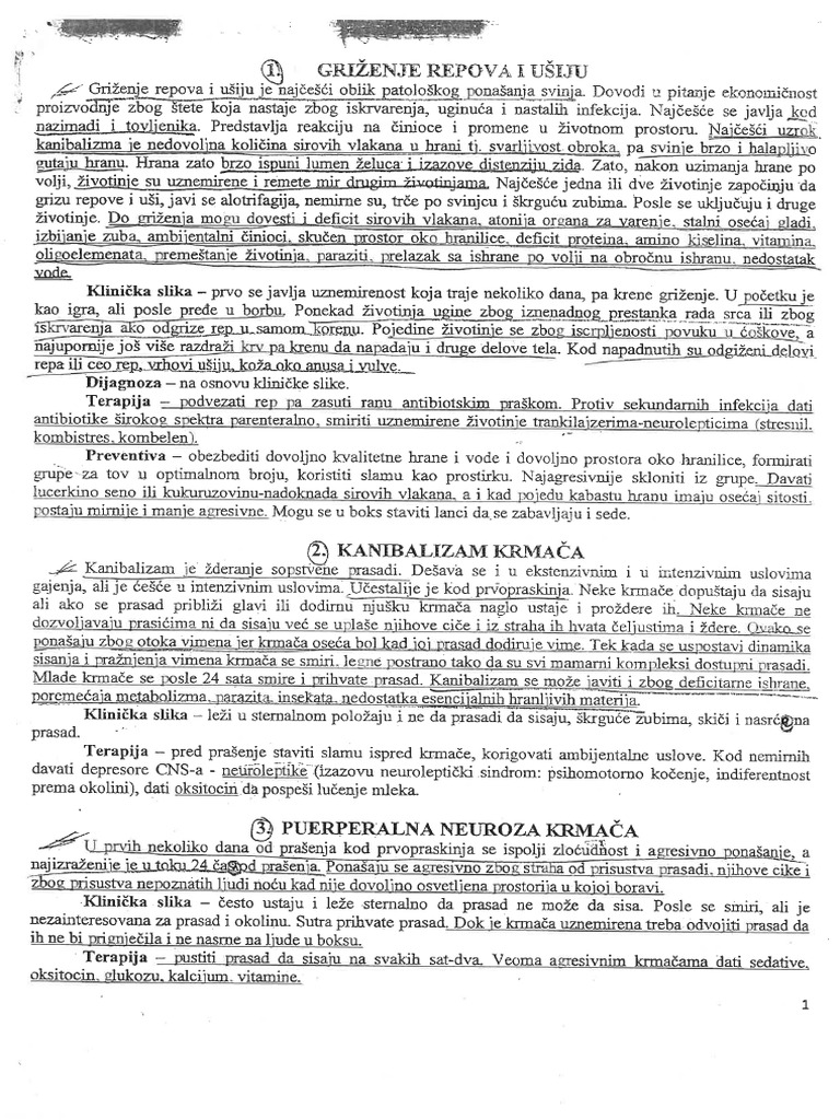 Bolesti Svinja Skripta | PDF