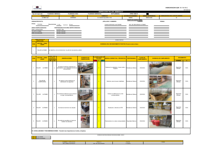 Inspeccion Taller Sem 07 - 100% | PDF