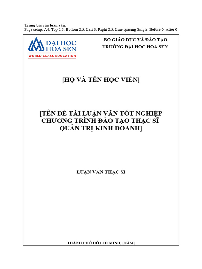 MBA Thesis Format Guide | PDF | Career & Growth
