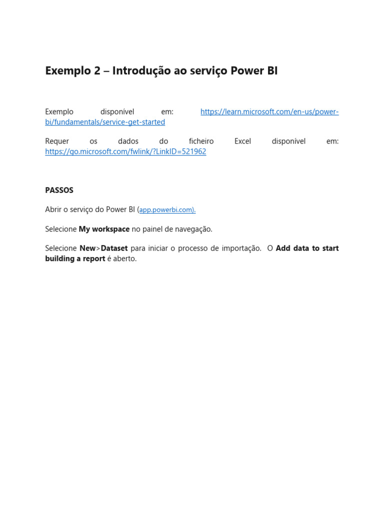 Power BI - Exemplo - 2 | PDF | Janela (informática) | Microsoft Excel