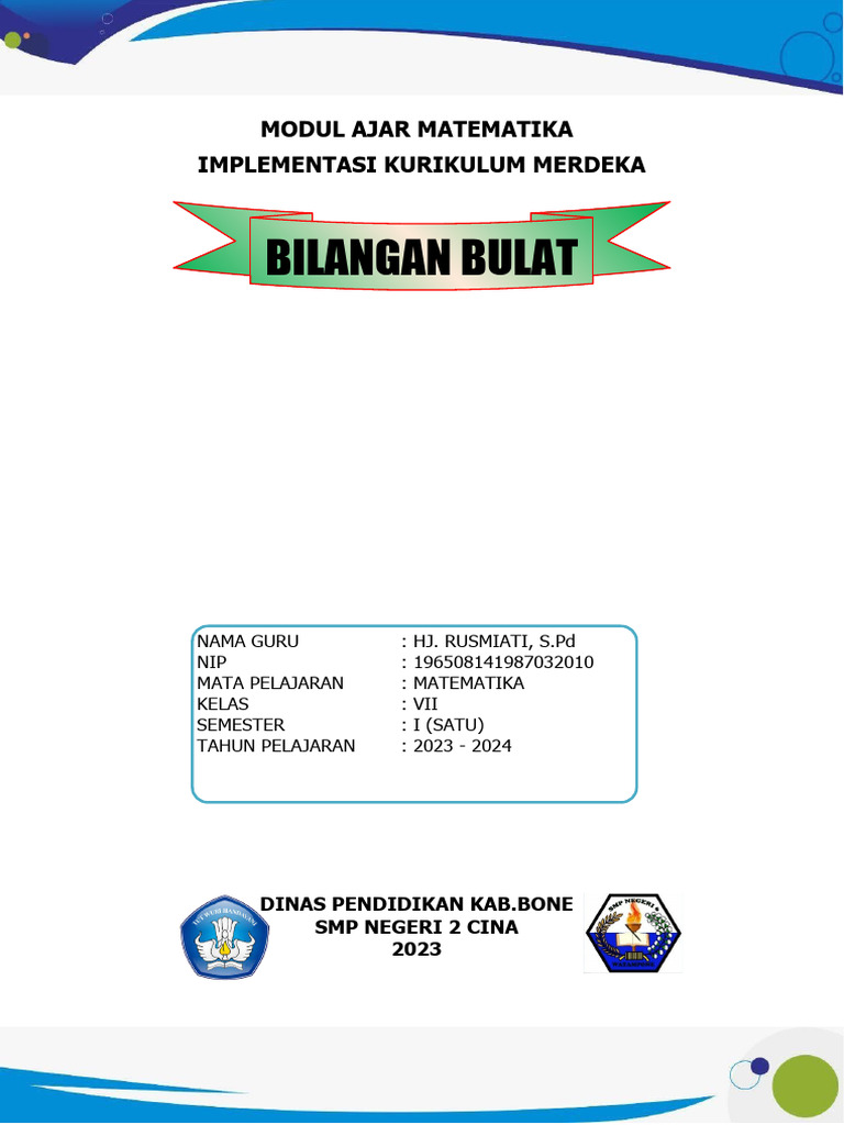 4 Bilangan Bulat | PDF