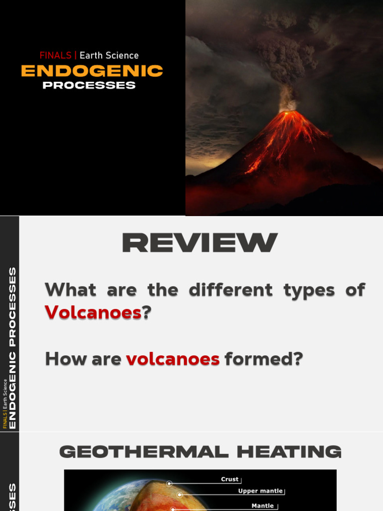(ESci) Lesson 9 - Endogenic Processes | PDF | Magma | Volcano