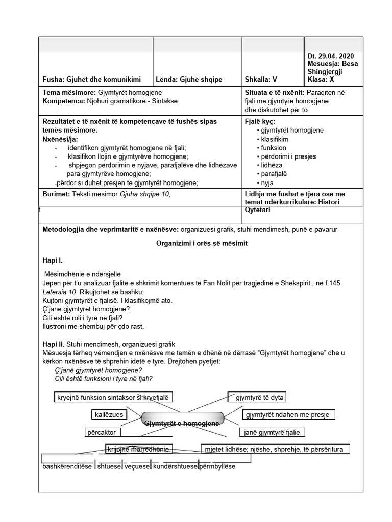 Leksion 8 Gjuhe Shqipe 10 Pdf