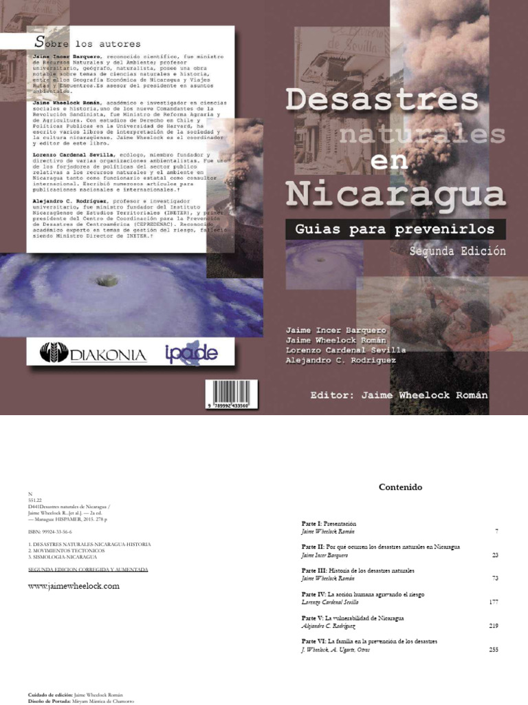 Desastres naturales en Nicaragua; Dr_Jaime_Wheelock_Roman | PDF ...