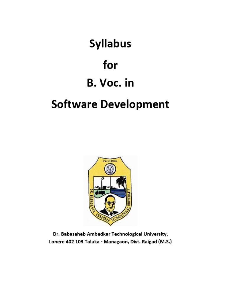 B. Voc. Software Development Syllabus | PDF | Html | Html Element