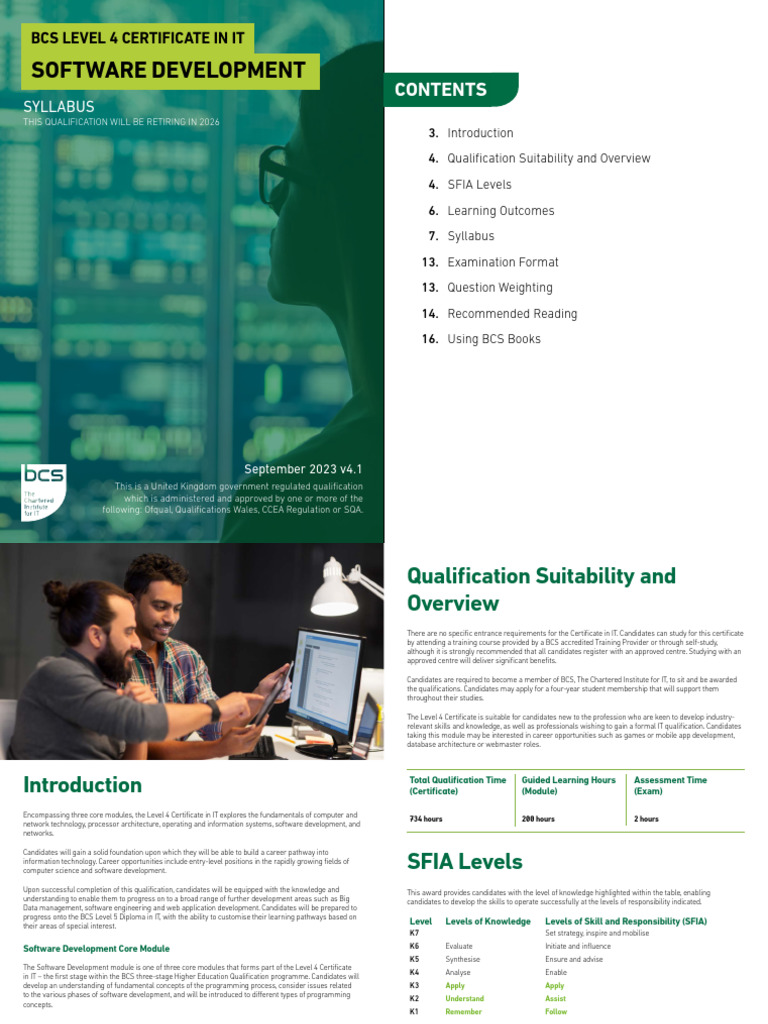 BCS Level 4 IT Software Development Guide | PDF | Programming ...