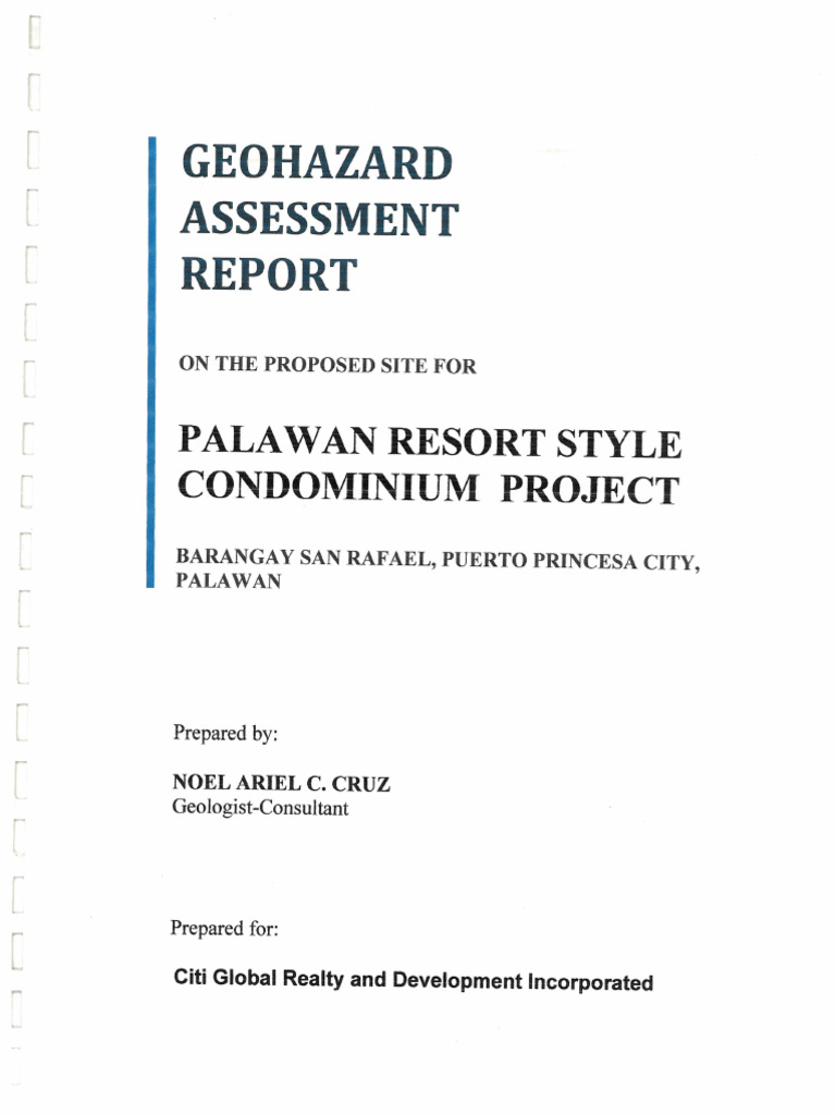 Geohazard Asseement Report (GAR) | PDF