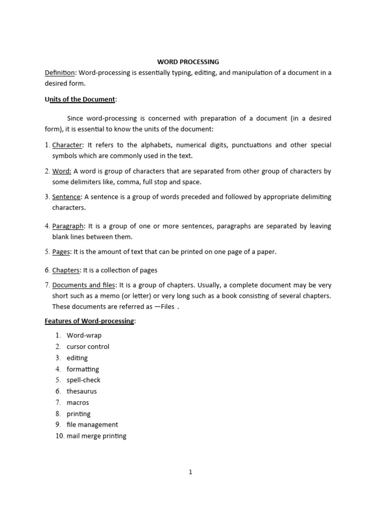 Notes 2 | PDF | Microsoft Word | Word Processor