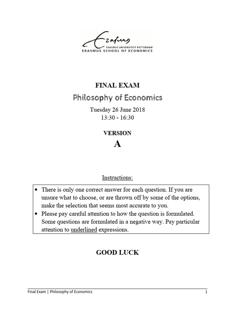 Final Exam 2018 - FINAL | PDF