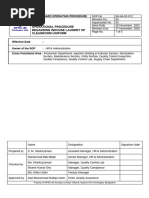 SOP Laundry | PDF | Laundry | Clothes Dryer