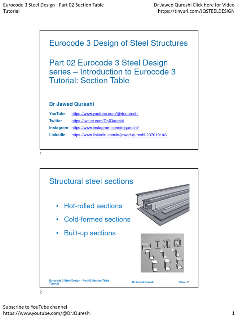 Eurocode 3 Steel Design Tutorial | PDF | Buckling | Mechanics