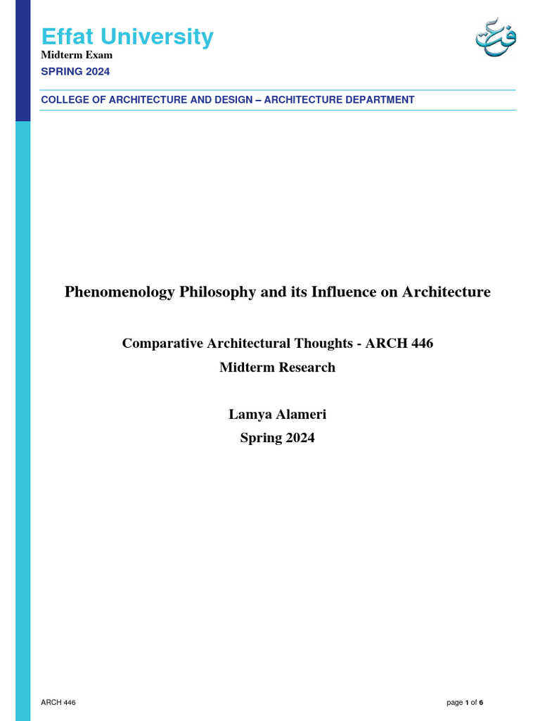 ARCH 446 - Midterm Research - Lamya Alameri | PDF