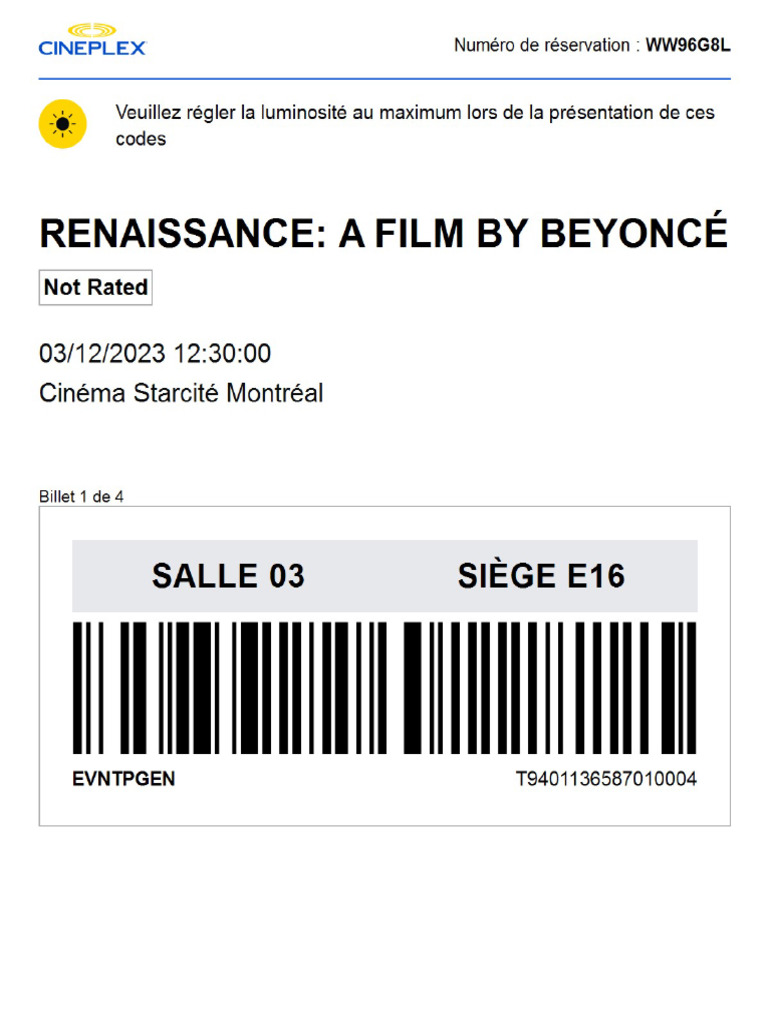 Billet Beyoncé | PDF