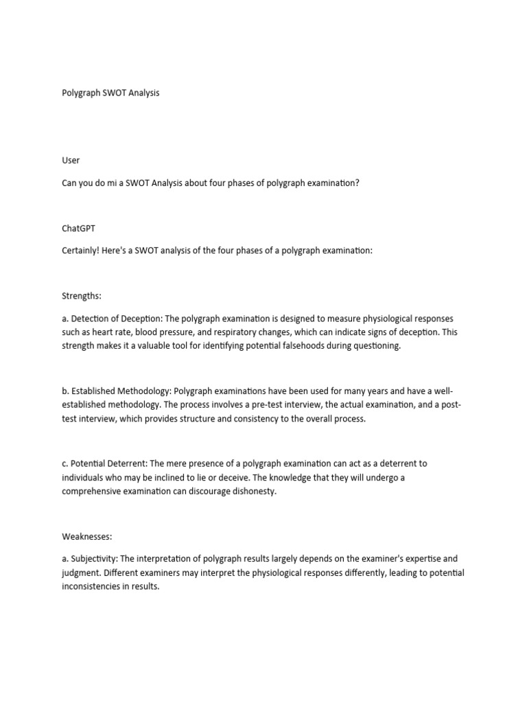 Polygraph SWOT-WPS Office | PDF