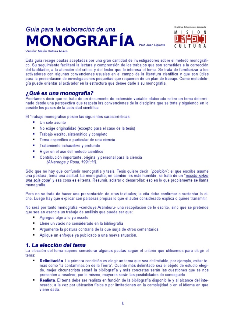 Guia para La Elaboración de Una Monografías | PDF | Comillas | Science