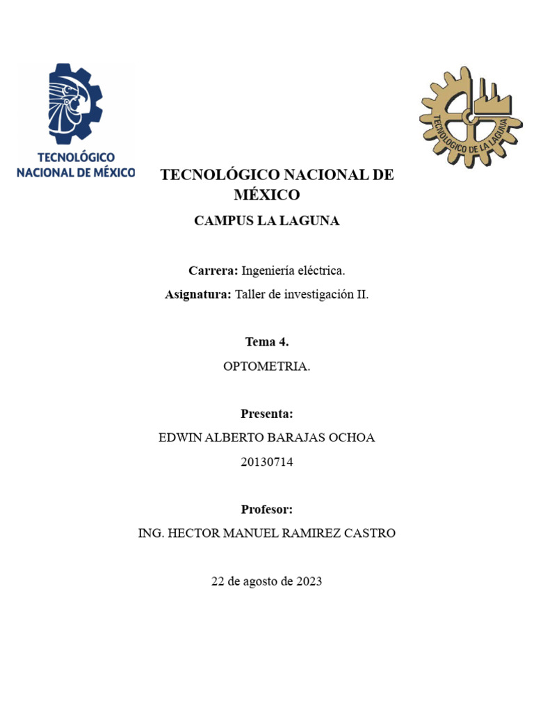 Tema 4. Optometria | PDF | Optometría | Lentes