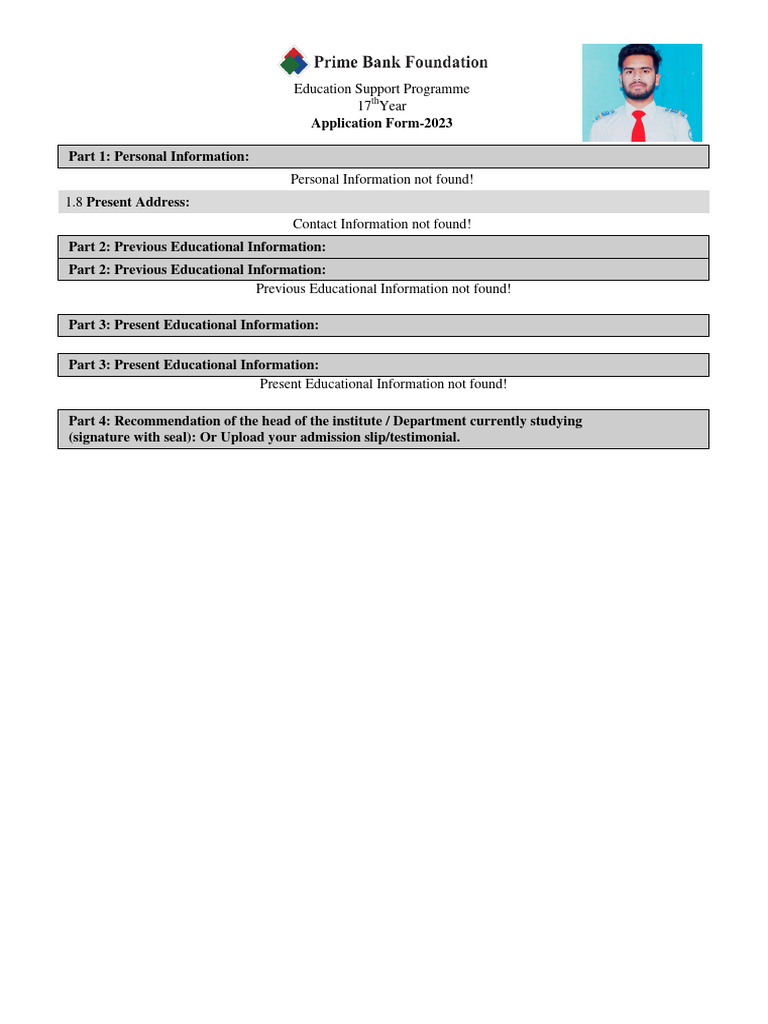 PBF ESP Application Form 2023 | PDF | Government | Government And Personhood