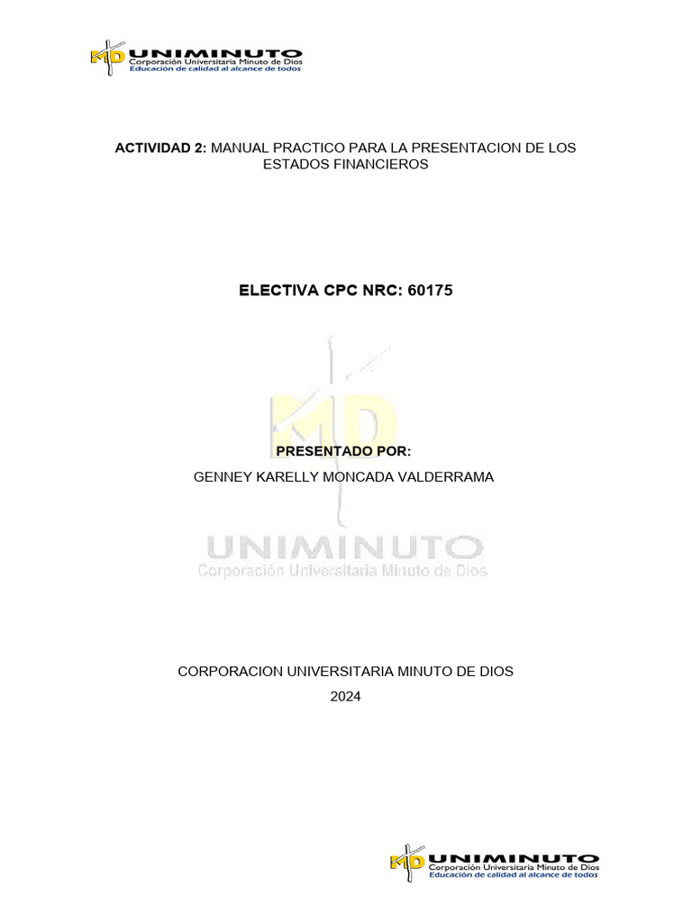 ACTIVIDAD 2 Electiva CPC | PDF | Negocios | Finanzas y dinero