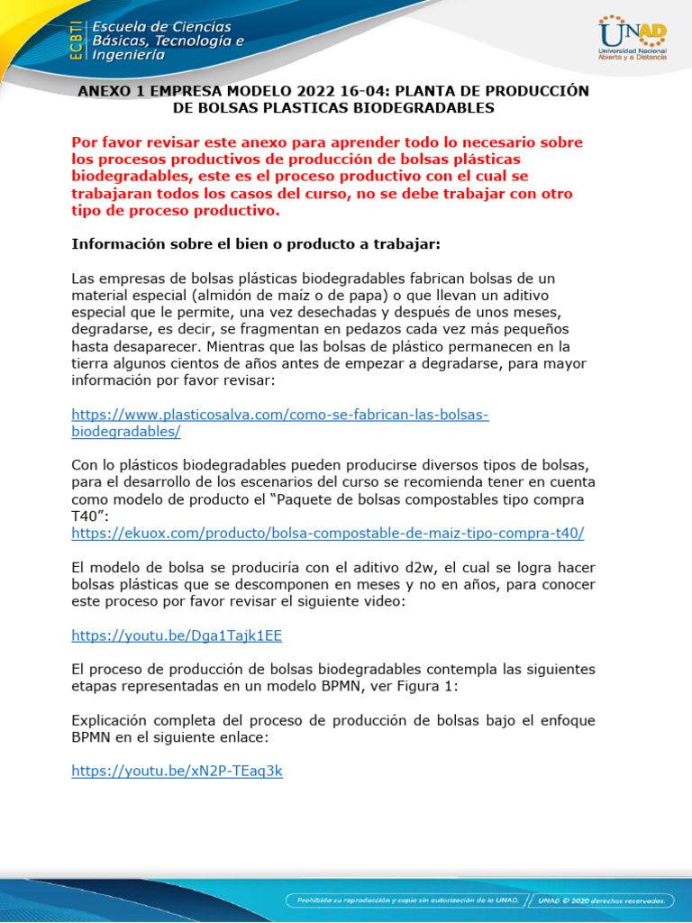 Anexo 1 Caso de Estudio de Defectos en Producción de Bolsas Plásticas ...