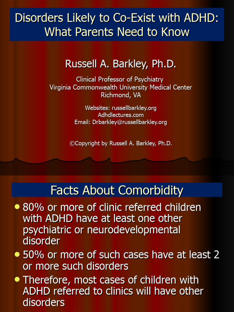 ADHD and Co-Existing Disorders | PDF | Attention Deficit Hyperactivity ...