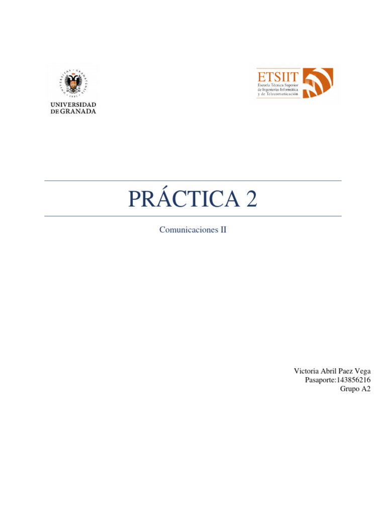 Informe P2-C2 | PDF | Procesamiento de la señal | Electrónica
