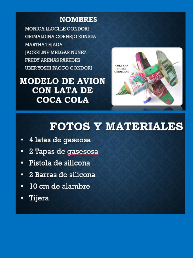 Avion Con Latas de Cocac Cola | PDF