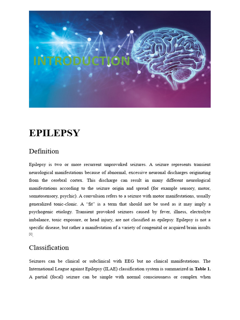 Introduction Ped Epilepsy | PDF | Epilepsy | Major Depressive Disorder