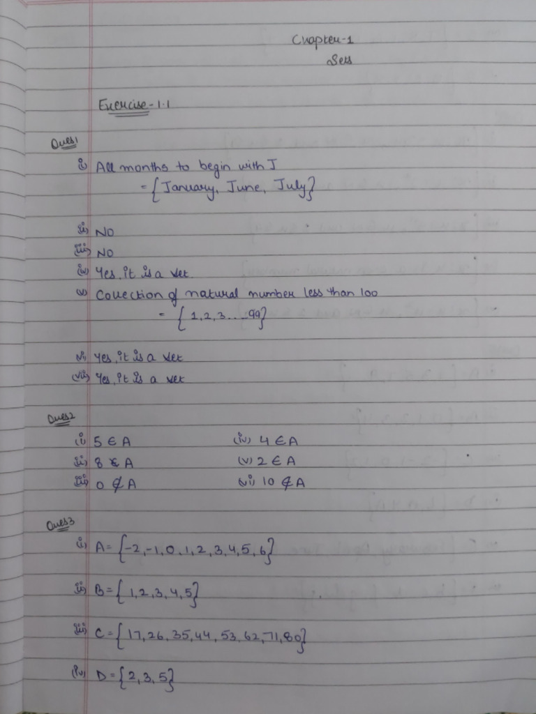 Chapter 1 Sets | PDF