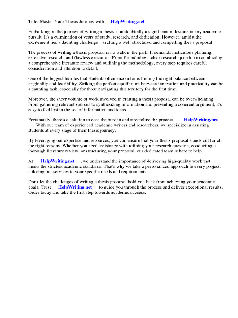 Research Thesis Proposal Template | Download Free PDF | Thesis | Sampling (Statistics)