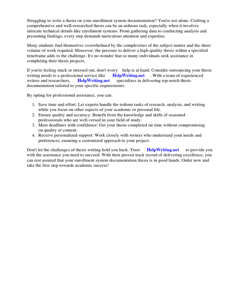 Sample Thesis Documentation of Enrollment System | PDF
