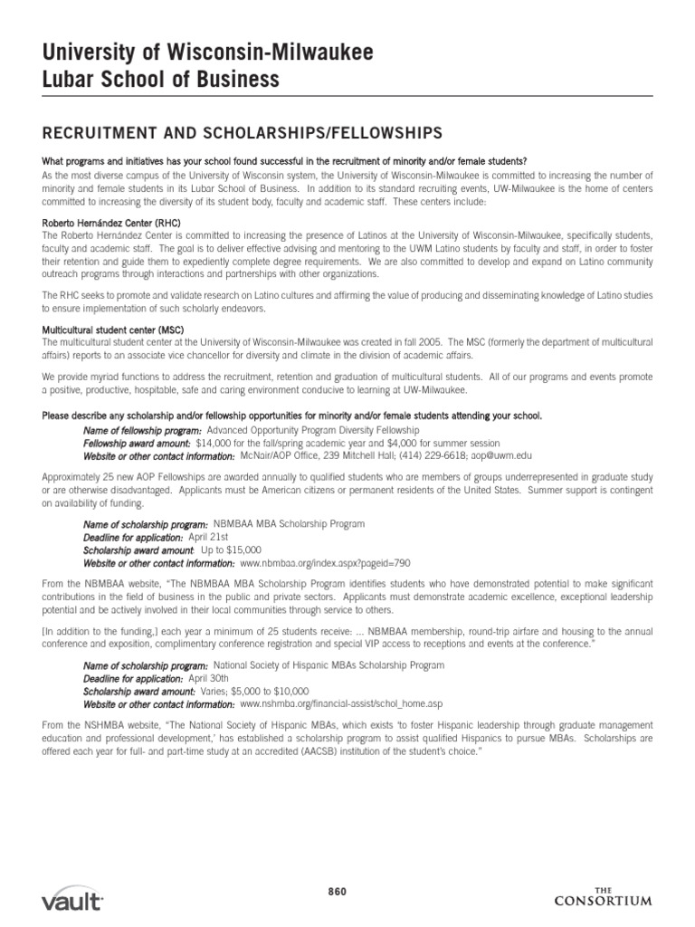 UWM Lubar School: Diversity Initiatives | PDF | Information System | Human Resource Management