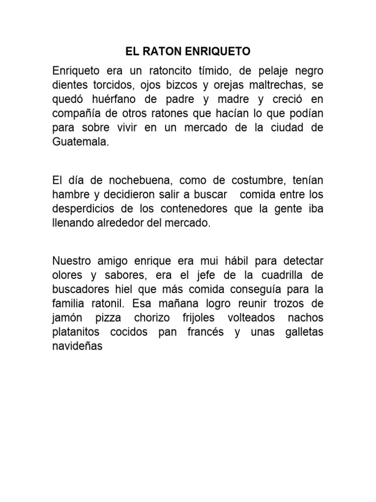 El Raton Enriqueto | PDF