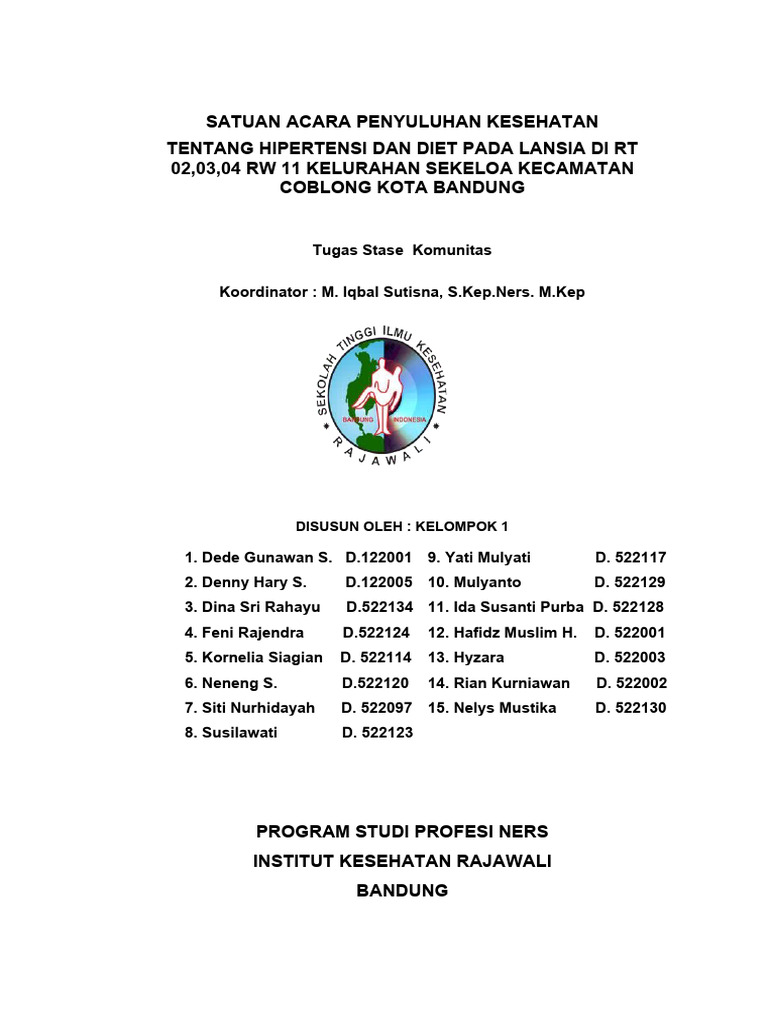 Sap HT Stase Komunitas Bandung-1 | PDF