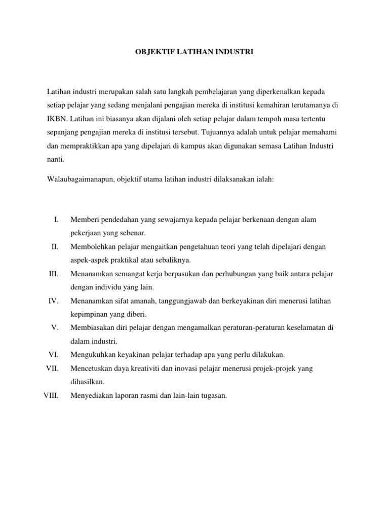 Objektif Li & Laporan | PDF