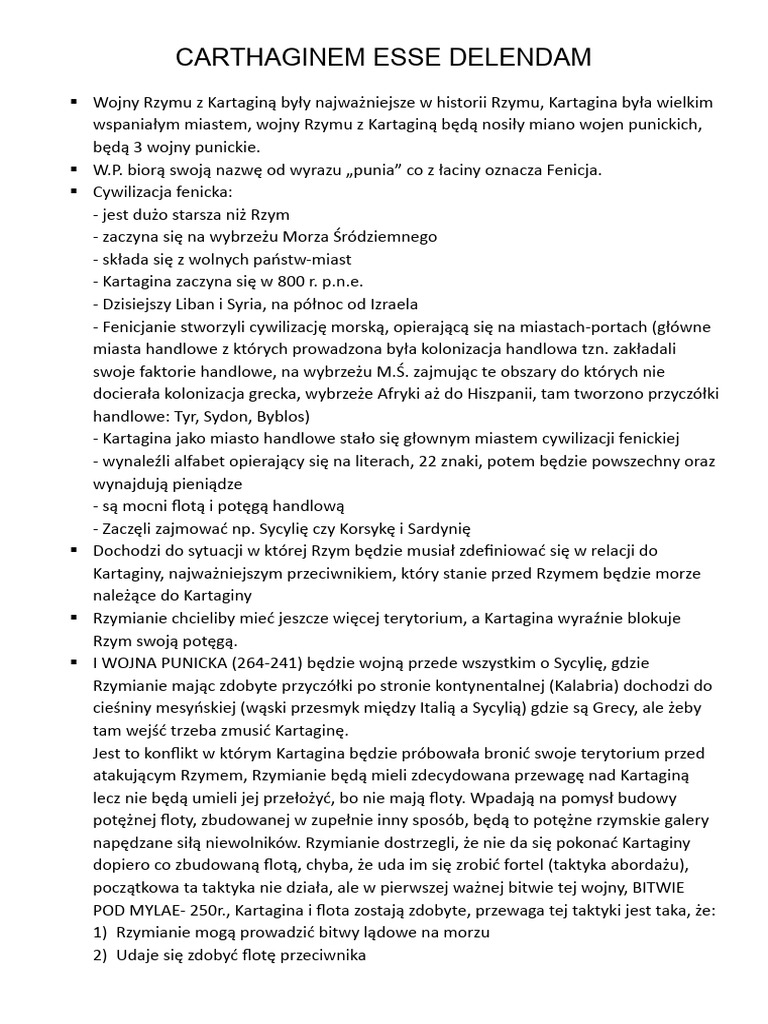 Carthaginem Esse Delendam | PDF