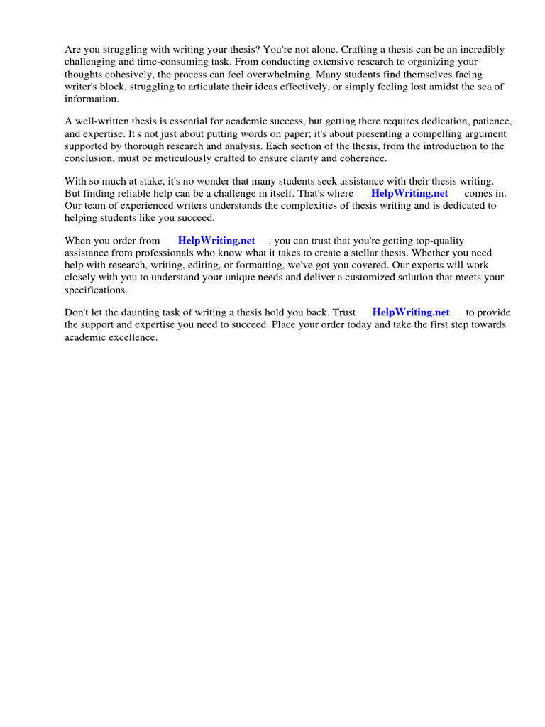 What Does Thesis Look Like | PDF