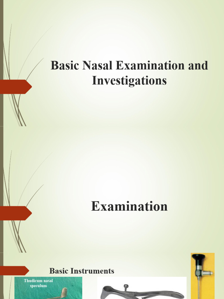 2 - Basic Nasal Examination | PDF | Human Nose | Human Head And Neck