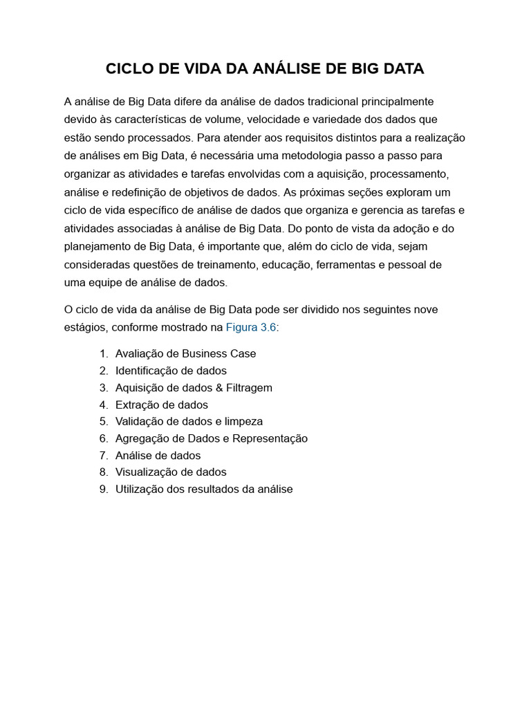 3a - Ciclo de Vida Da Análise de Big Data | PDF