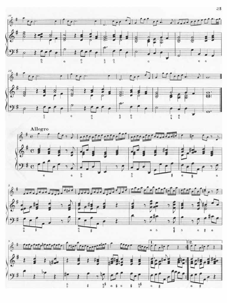 Allegro de Telemann (Piano) | PDF