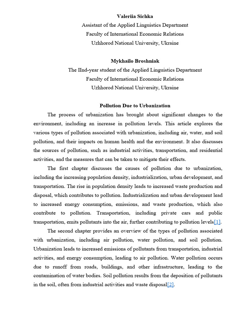 Abstract | PDF | Air Pollution | Sustainability