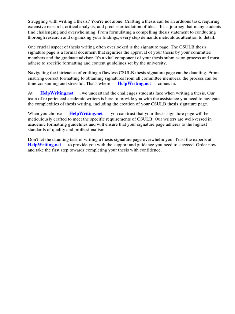 Csulb Thesis Signature Page | PDF | Thesis | World Wide Web Csulb Thesis Signature Page | PDF | Thesis | World Wide Web