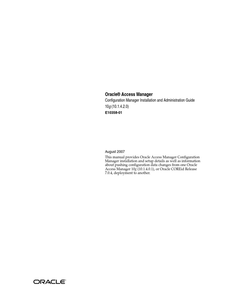 Admin Guide OAM | Download Free PDF | Oracle Database | Accessibility