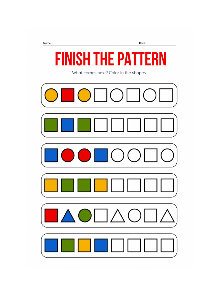Finish The Pattern | PDF