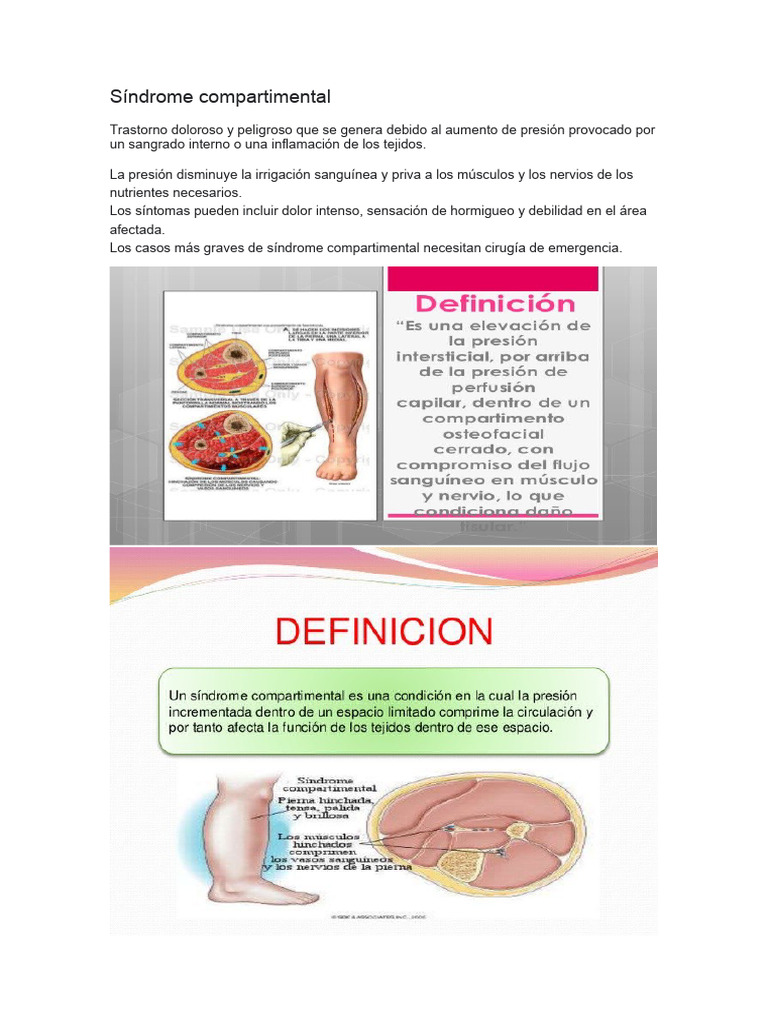 Síndrome compartimental y miositis osificante | PDF | Dolor ...